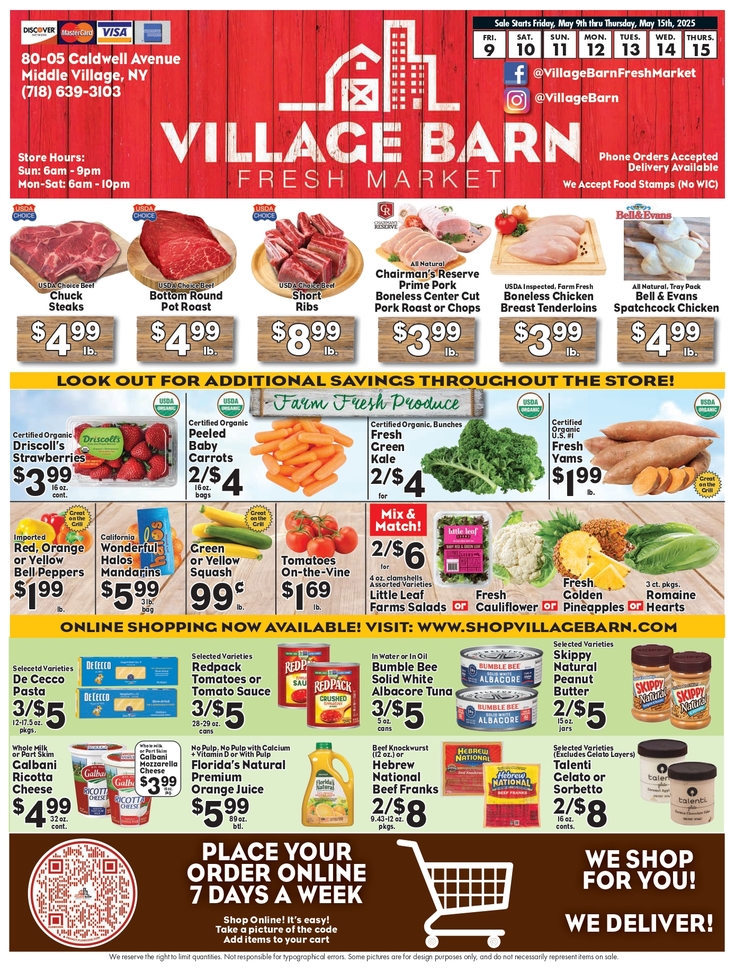 Print Weekly Specials | Village Barn Fresh Market | Weekly Ad 5/9/2025 ...